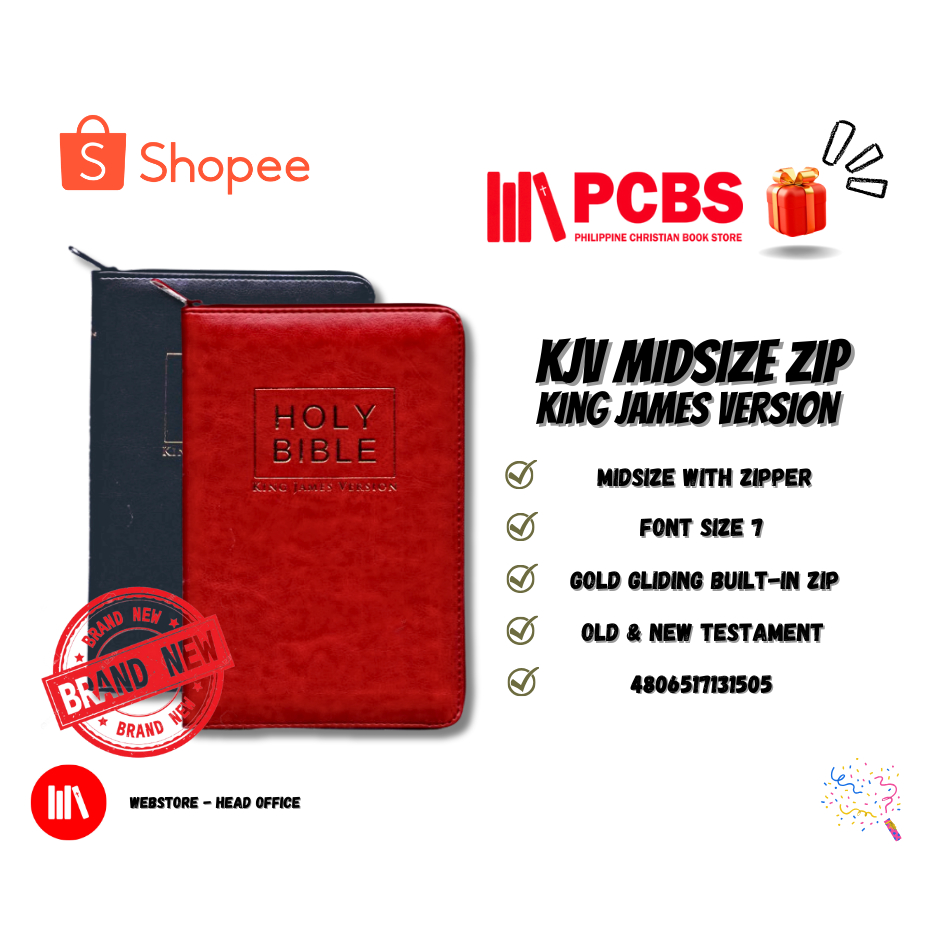 PCBS KJV Midsize Bible with Zipper (FONT SIZE 7/HOLY BIBLE/FLEX COVER ...