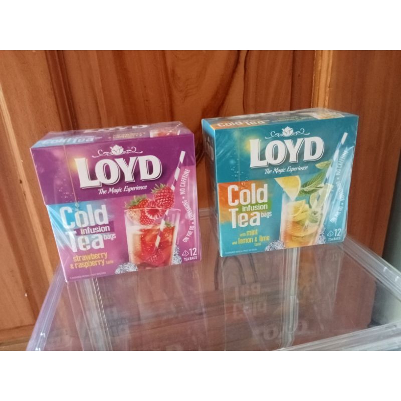 Loyd Brand Cold Tea Strawberry & Raspberry / Mint and Lemon Lime 12 Tea ...