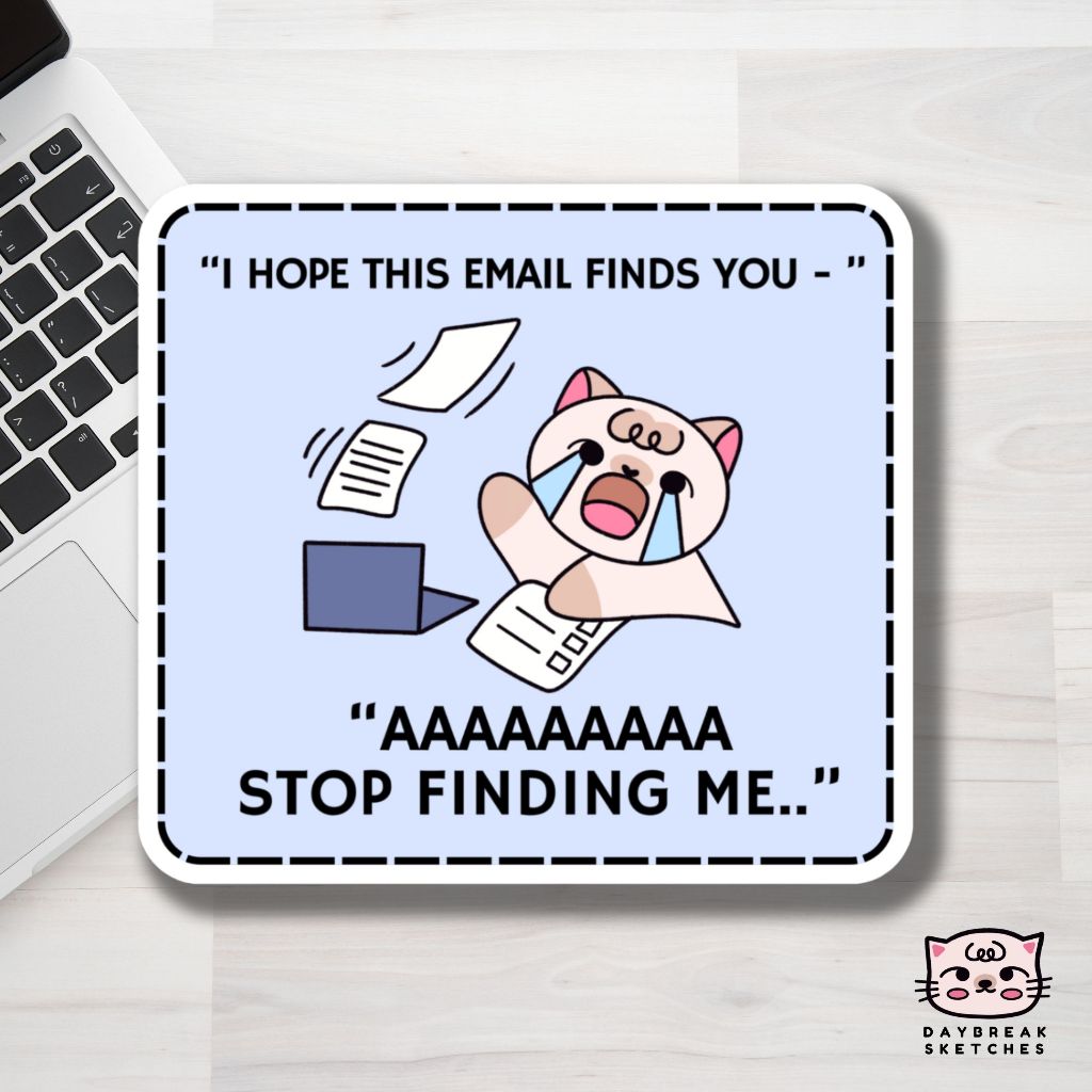 AAAAA Please Stop Finding Me - Waterproof Vinyl Cute Cat Laptop Sticker ...