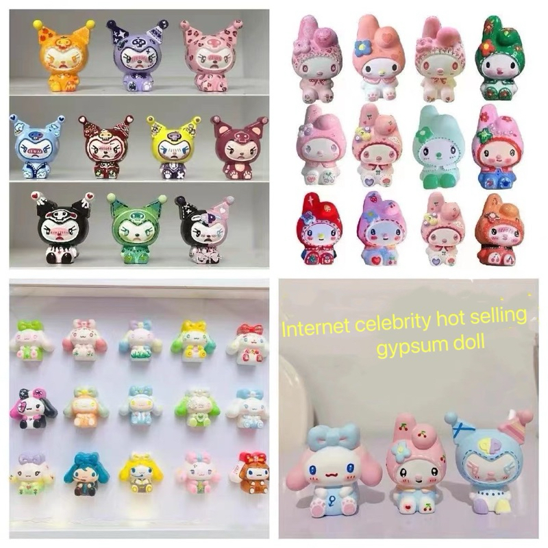 Cartoon coloring plaster doll handmade diy educational toy graffiti ...