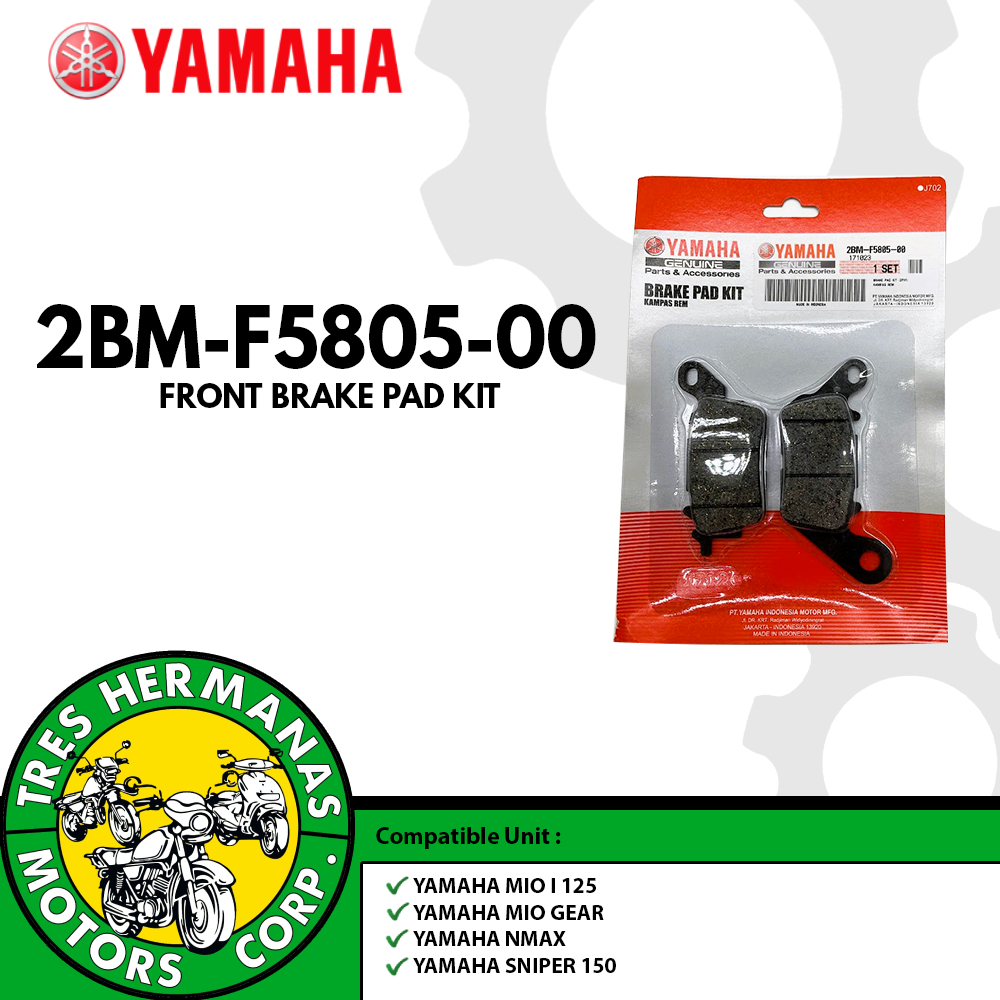 FRONT BRAKE PAD KIT for Yamaha MIO I 125, GEAR, NMAX, SNIPER150 (2BM ...