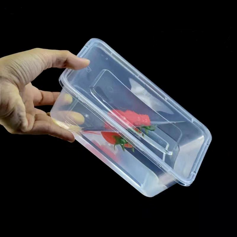 10pcs Rectangular RE650ml Food Storage Container Microwavable Plastic ...