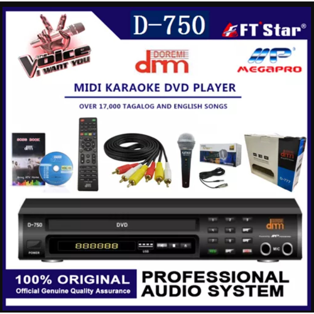Megapro Doremi D-750 Karaoke Player (Black) Up to 21,000 Songs with MTV ...