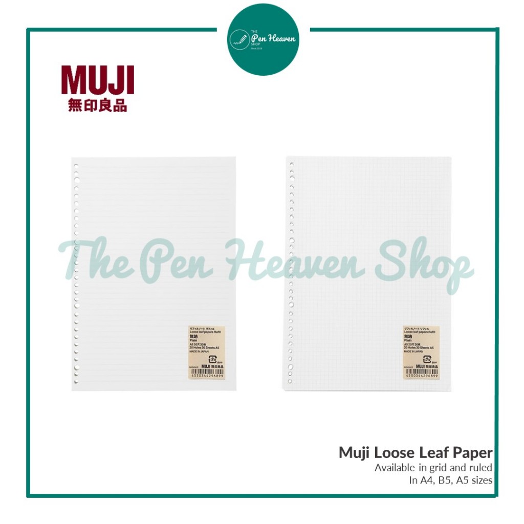 Muji Binder Loose Leaf Paper (Authentic) | Shopee Malaysia