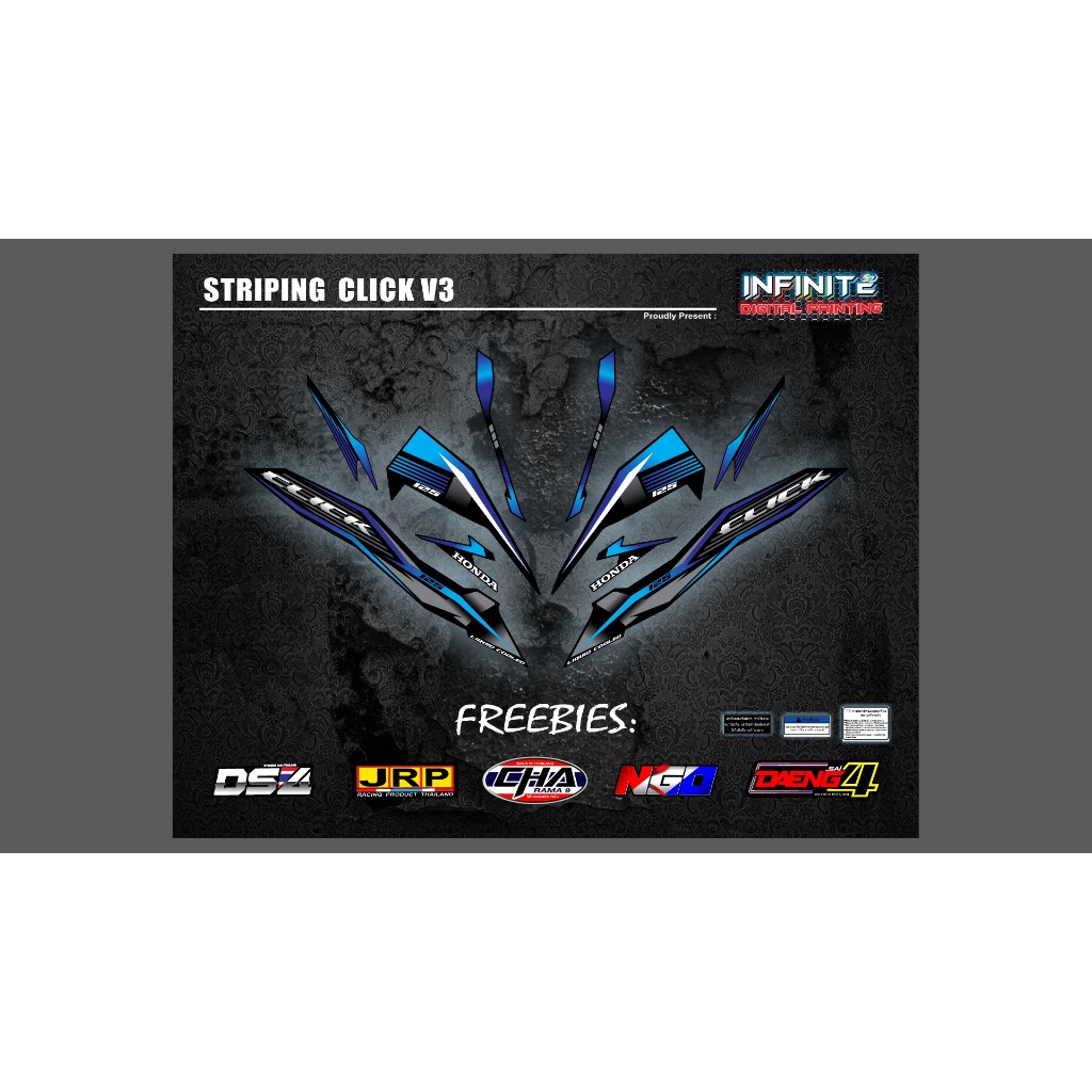Honda Click v3 decals with freebies 2024 | Shopee Malaysia