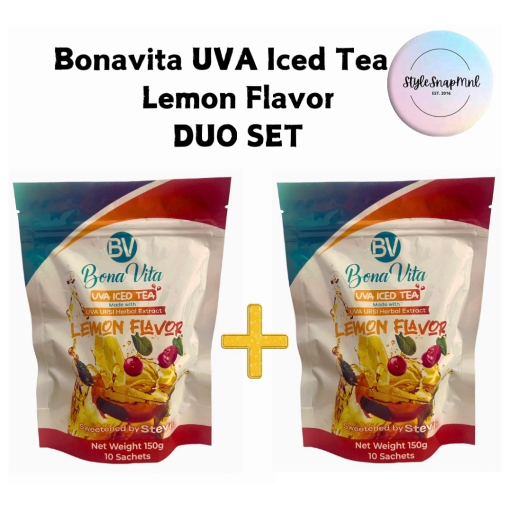 Bonavita UVA Iced Tea Lemon Flavor with Bearberry Extract DUO SET (2 ...