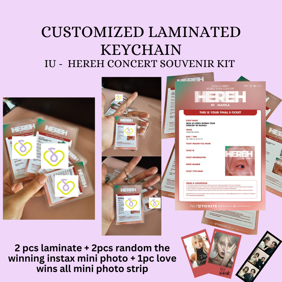 IU HEREH CONCERT E-TICKET LAMINATED KEYCHAIN | IU HEREH CONCERT ...