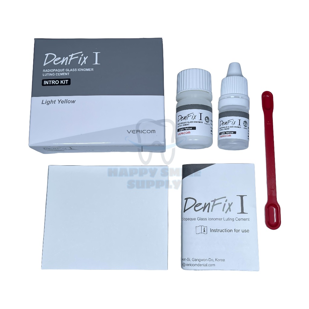 Denfix 1 Glass Ionomer Luting Cement Vericom GIC Type 1 and Type 9 ...