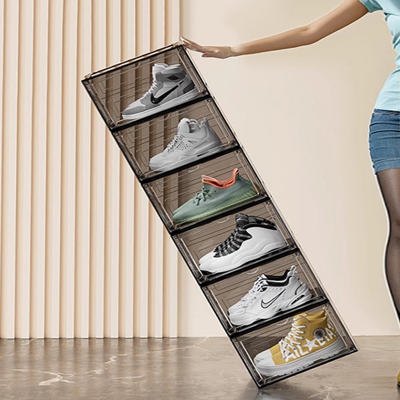 Large Size Shoe Rack Organizer Storage with Cover Basketball Shoe Box ...