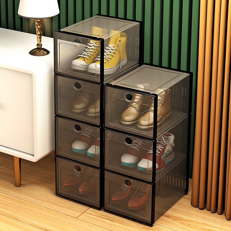 Big Size Shoe Rack Organizer Foldable Drawer Shoe Box storag Black ...