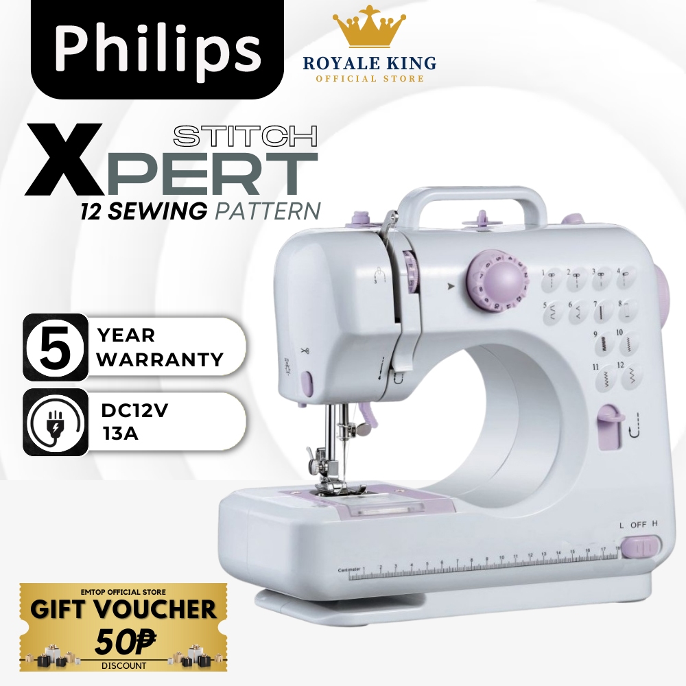 Philips Portable Sewing Machine Mini Electric Household 12 Stitches ...