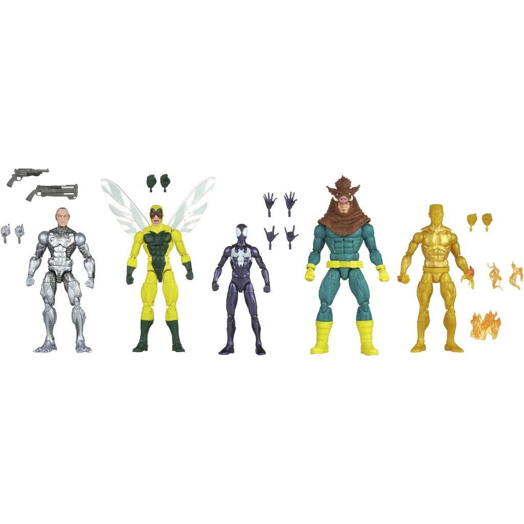 MARVEL Legends Series Spider-Man Villains (Human Fly, Molten Man ...