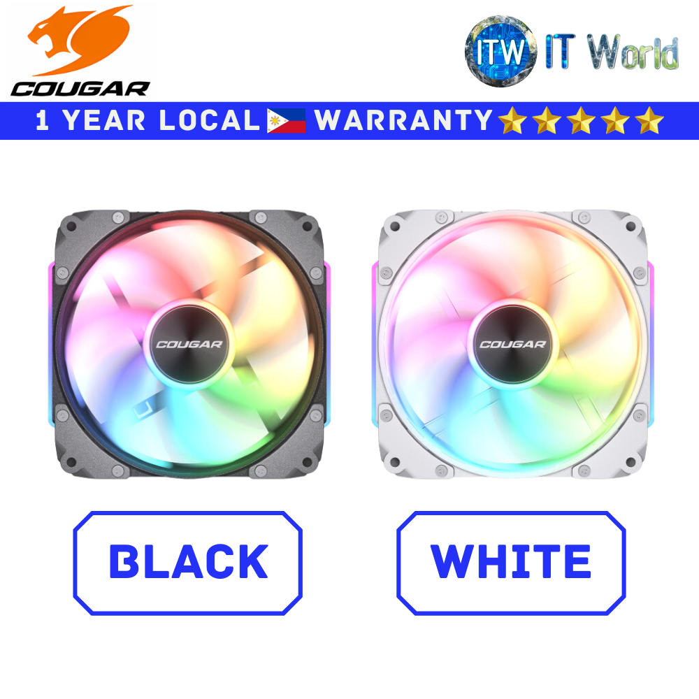 Itw | Cougar PC Fan Apolar 120 ARGB Black/White Single Fan | Shopee ...