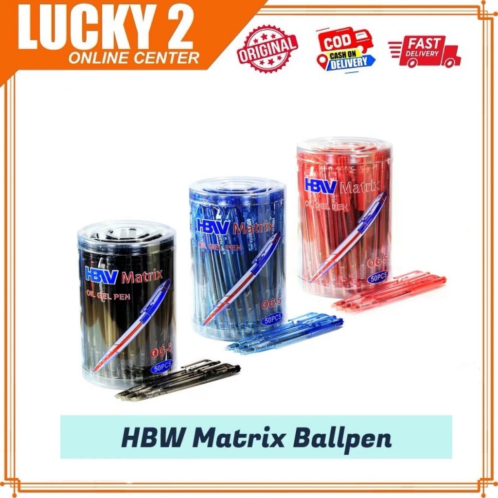 Hbw Matrix Retractable Oil Gel 0.7mm Ballpen (Og-5) | Shopee Malaysia