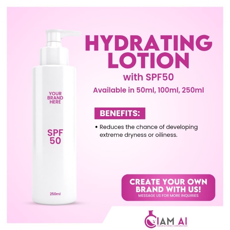 Hydrating Lotion SPF 50 50ml-250ml - IAM AI Open for Rebranding | Shopee Malaysia