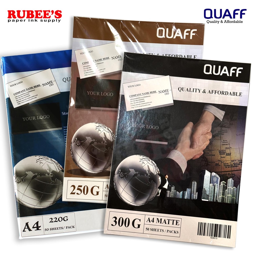 A4 Size QUAFF Calling Card Paper Double Sided Matte (220g / 250g / 300g ...