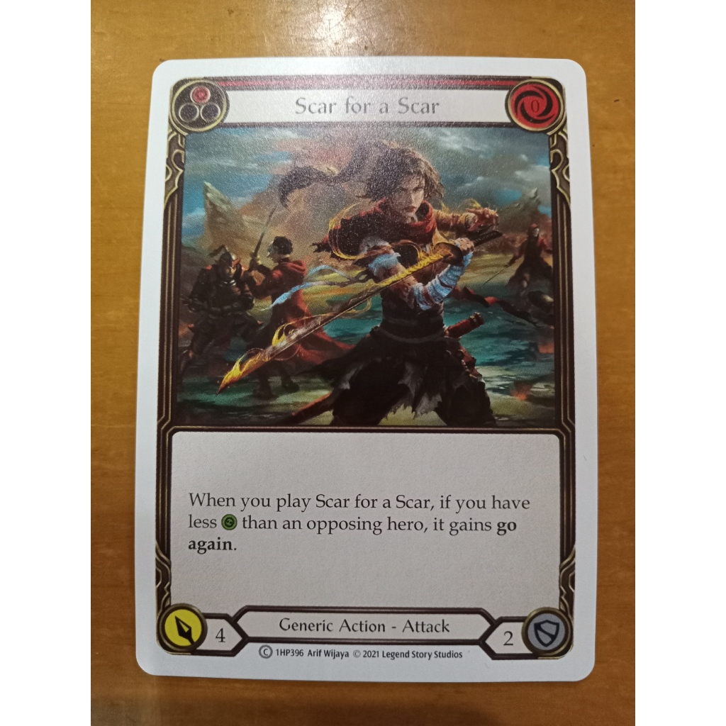 FAB Scar for a Scar Common 1HP History Pack Vol. 1 Flesh and Blood TCG ...