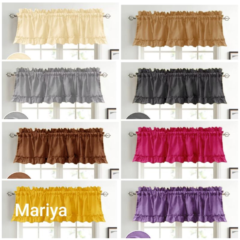 Plain Valancer Curtain Plain Geana Cloth Suksukan Small Window Curtain ...