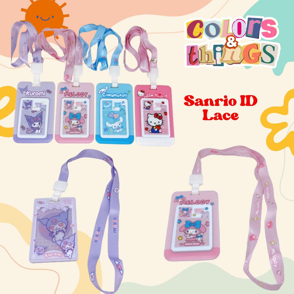Sanrio Character Lanyard Card ID Badge Holder Cute and Practical Sanrio ...