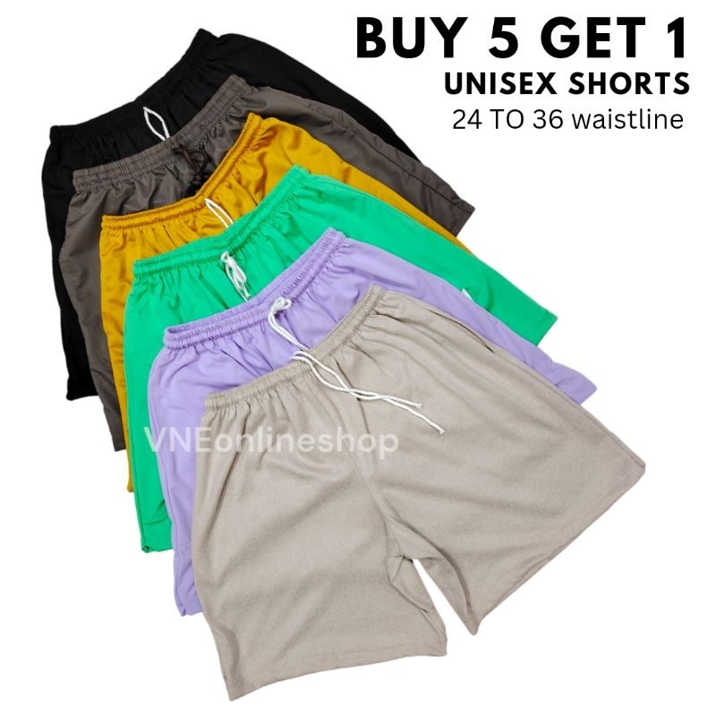 Shorts for Men adult Unisex Set of 6 Pcs Tanay Taslan Cotton pang bahay ...