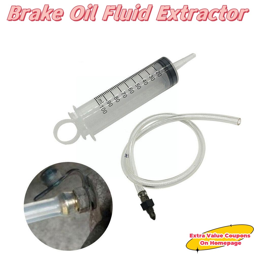 100ml Motorcycle Bleed Kit Brake Caliper Gas Bleeder Syringe Tool Disc ...