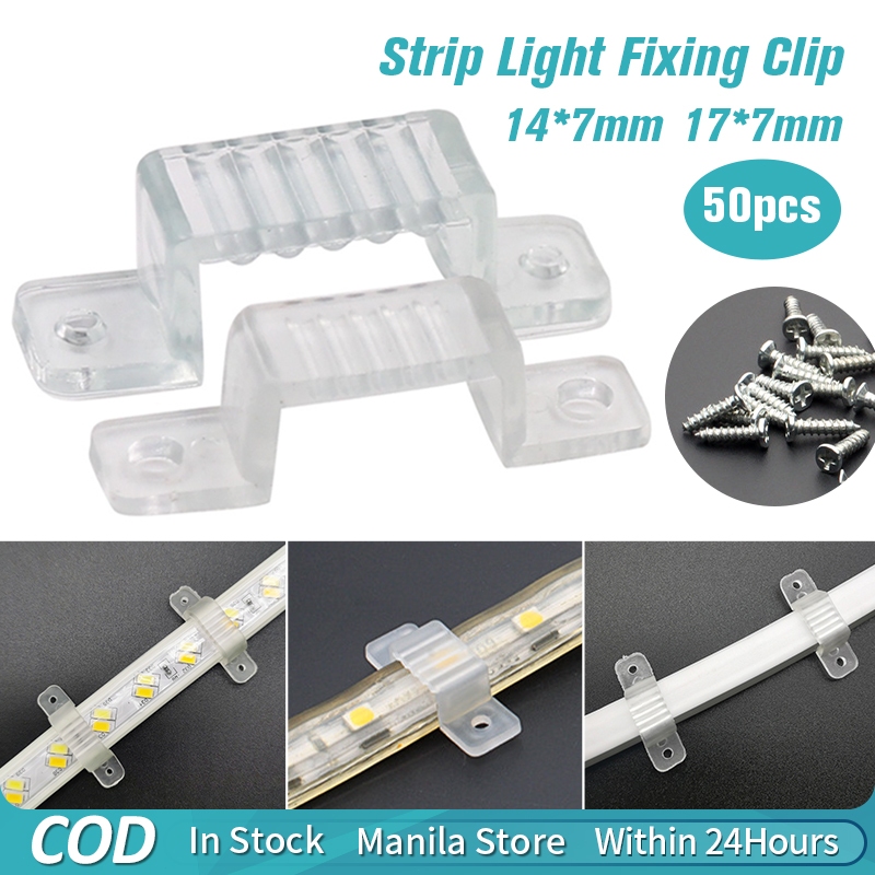 50 Pcs LED Strip Mounting Clips Silicone LED Strip Light Mounting ...