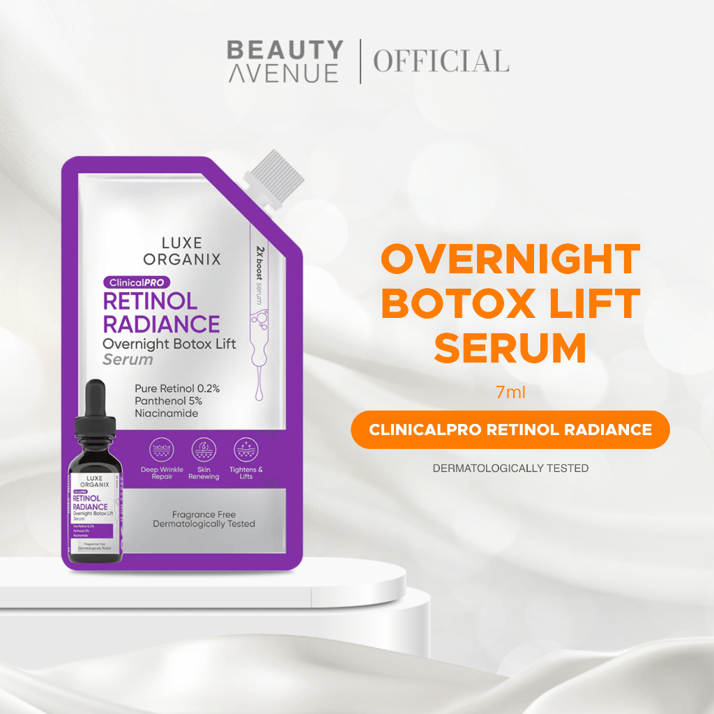 Luxe Organix ClinicalPRO Retinol Radiance Overnight Botox Lift Serum ...