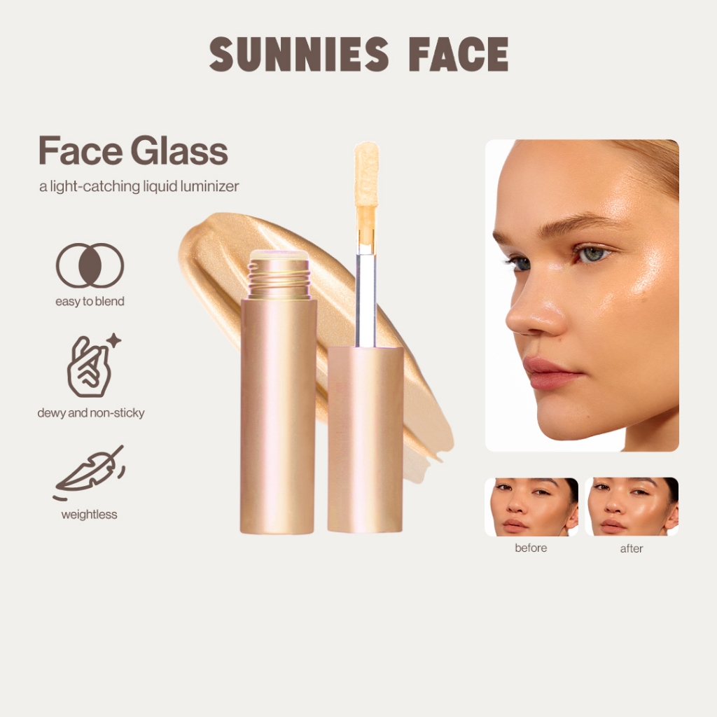 Sunnies Face Face Glass [Weightless Iridescent Liquid Luminizer/Highlighter] (Nova) | Shopee ...