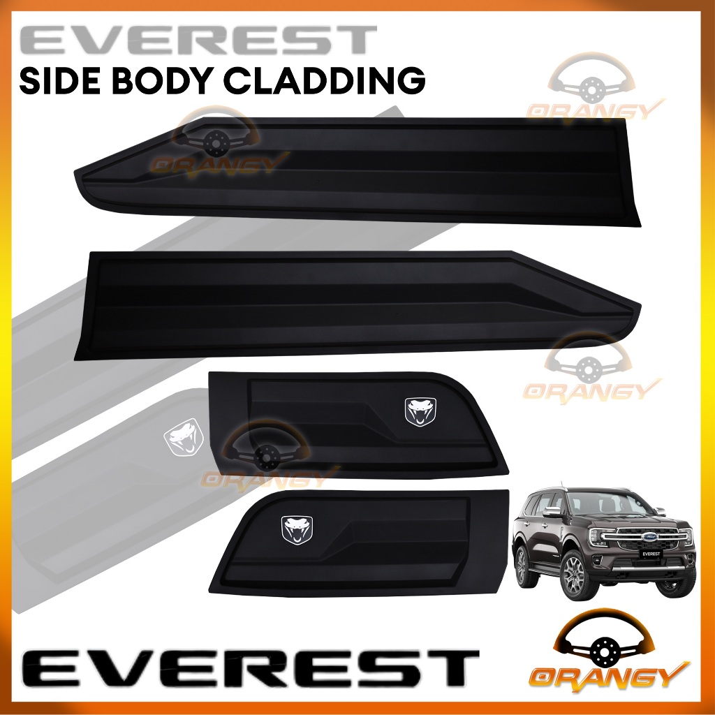 Ford Next-Gen Everest 2023 to 2025 OEM Side Body Cladding Black Quality ...