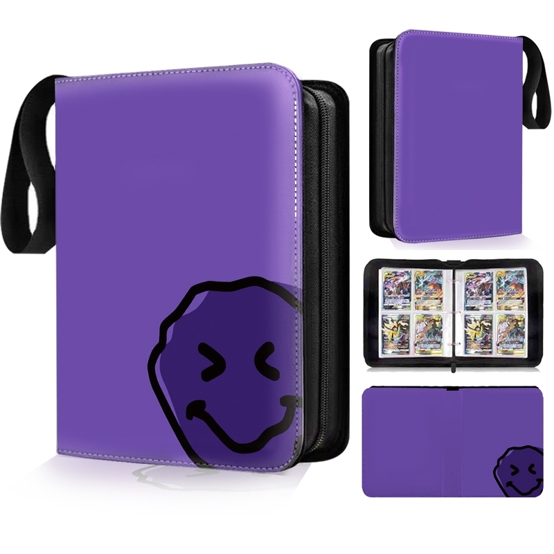 Binder Album Leather Zipper 400/900 Pocket Pokemon Lomo Card Binder ...