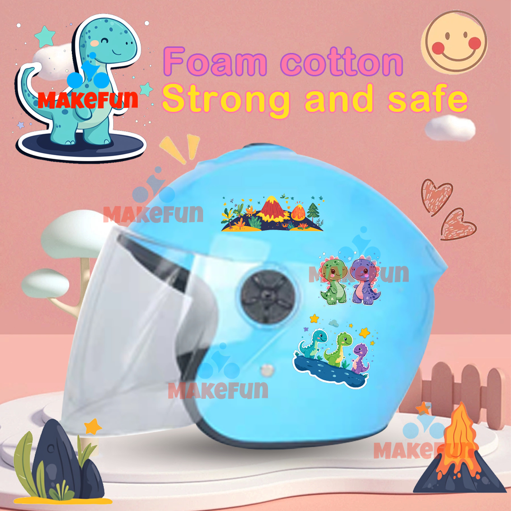 Half Face Helmet For Kids Bike Helmet Kids Helmet With DIY Sticker ...