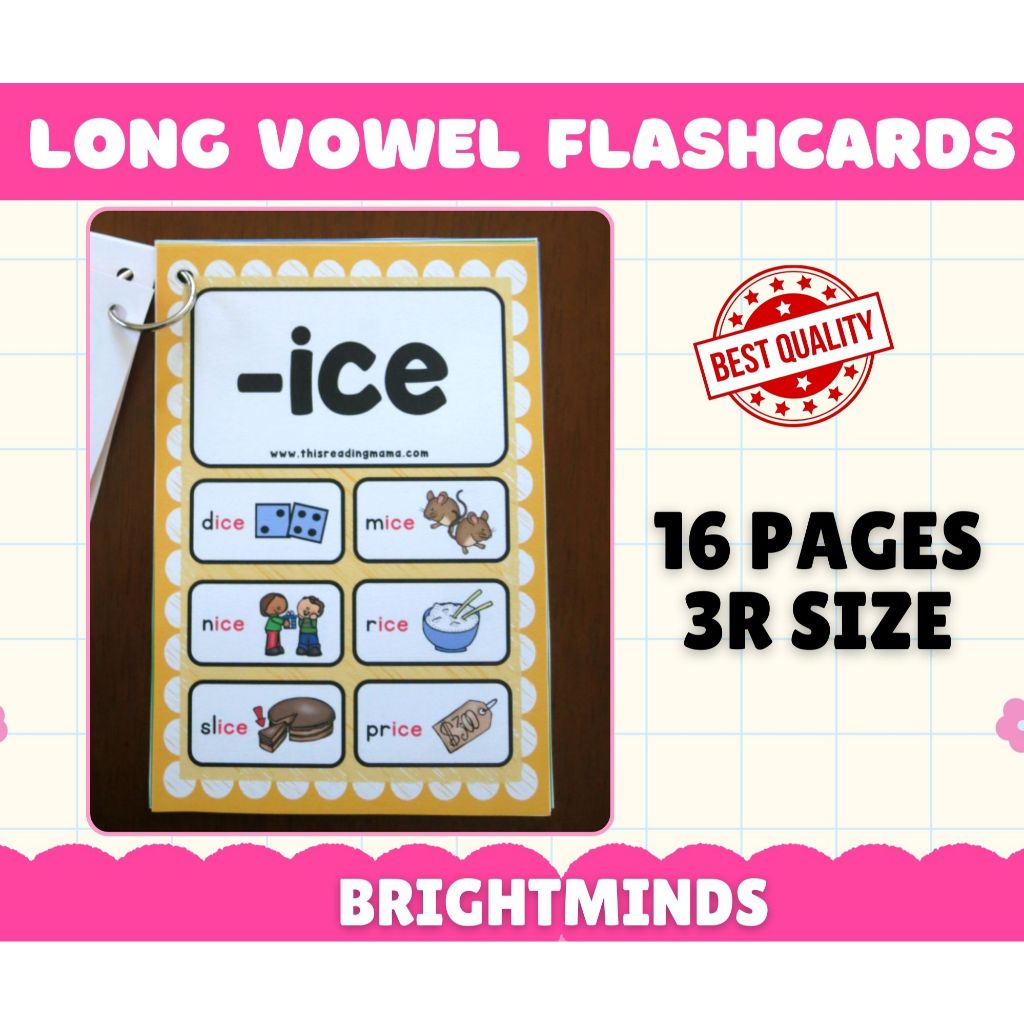 Short Vowel and Long Vowel Word Family Laminated Flashcards | Shopee Malaysia