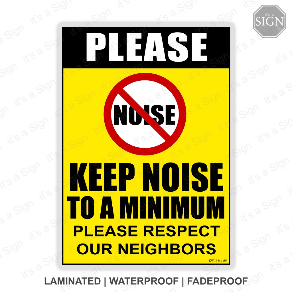 Keep Noise to a Minimum Quiet Please Sign - Laminated Signage - A4 Size ...