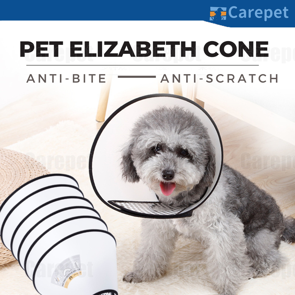 Pet Elizabeth Cone E-Collar Cat Dog Cone Adjustable Safety Collar ...