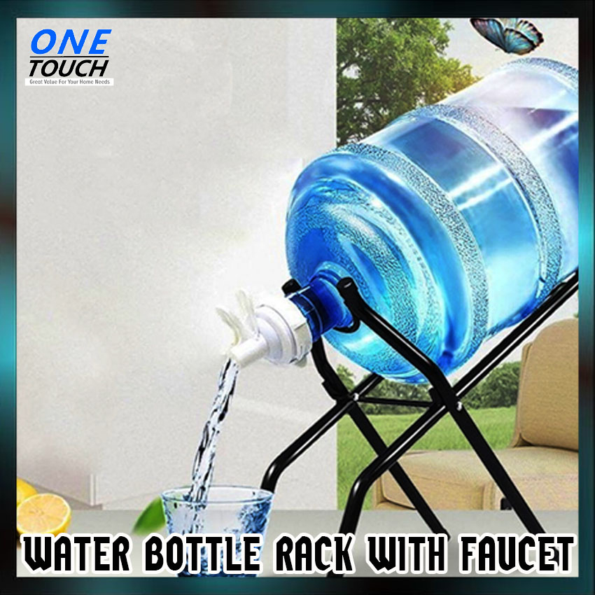 Water Bottle Dispenser Rack With Faucet Tap Metal Gallon Water Bottle ...