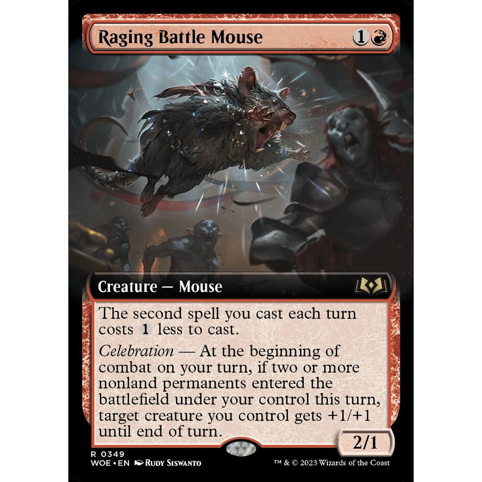 Raging Battle Mouse (Extended Art) - Wilds of Eldraine (WOE) | Shopee ...