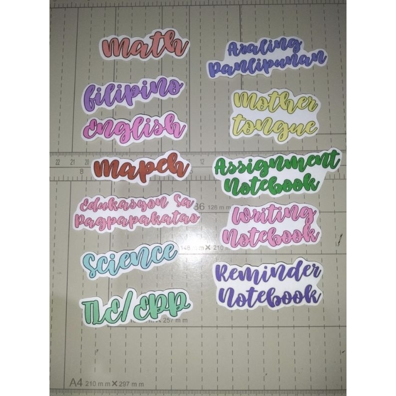 SUBJECT LABEL FOR NOTEBOOK | Shopee Malaysia