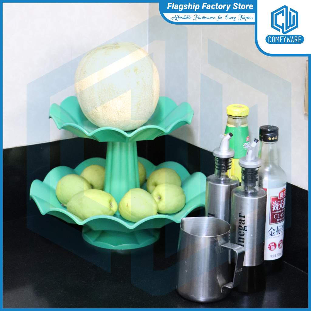(2 Layer) Fruit Tray Fruits Stand Organizer for Party/Dining, Food ...