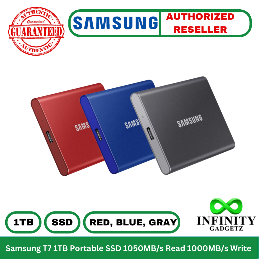 Samsung T7 1TB Portable SSD 1050MB/s Read 1000MB/s Write | Shopee Malaysia