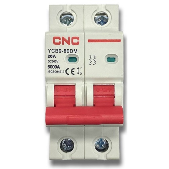 CNC YCB9-80DM 2P 16A(DC MINIATURE CIRCUIT BREAKER 16A 6000A 600V) | Shopee Malaysia