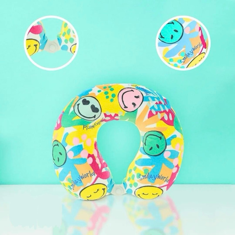 Smiley World Collection Neck Pillow by Miniso | Shopee Malaysia