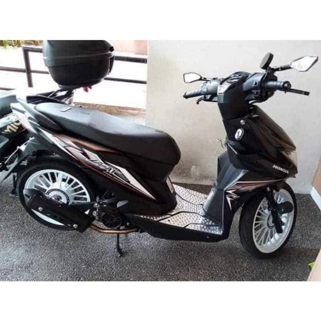HONDA BEAT V2 ALLOY FOOTBOARD MATTING WITH SCREW / BEAT V2 | Shopee ...