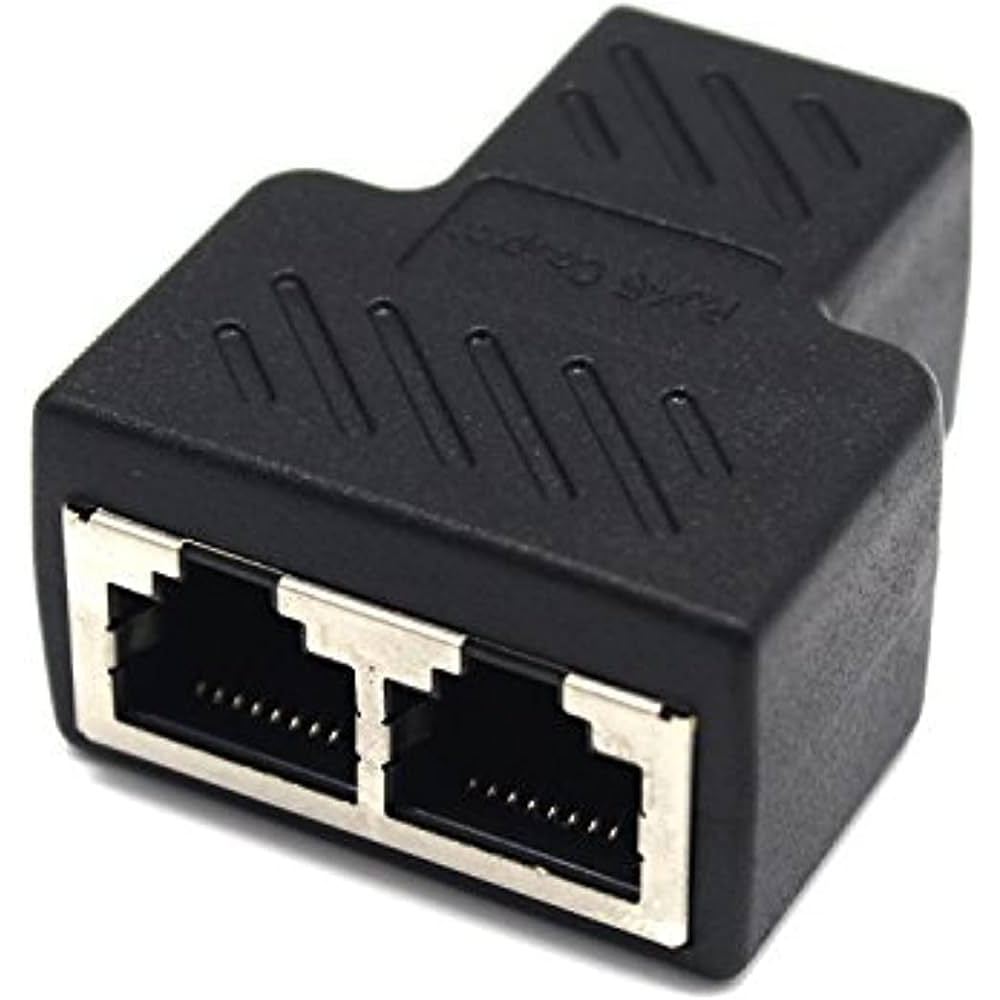 1 To 2 Way LAN RJ45 Ethernet Cable Port Network Splitter Double Cable ...