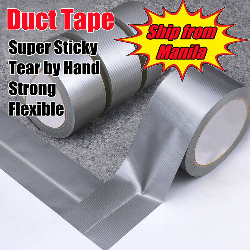100/50/20/10MM Duct Tape Heavy Silver Strong Elastic No Residue Hand ...