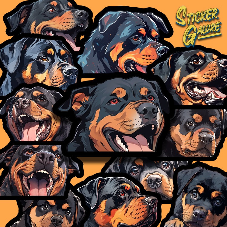 ROTTWEILER DOG PEEKER STICKERS (WATEPROOF AND SCRATCH PROOF, VINYL ...