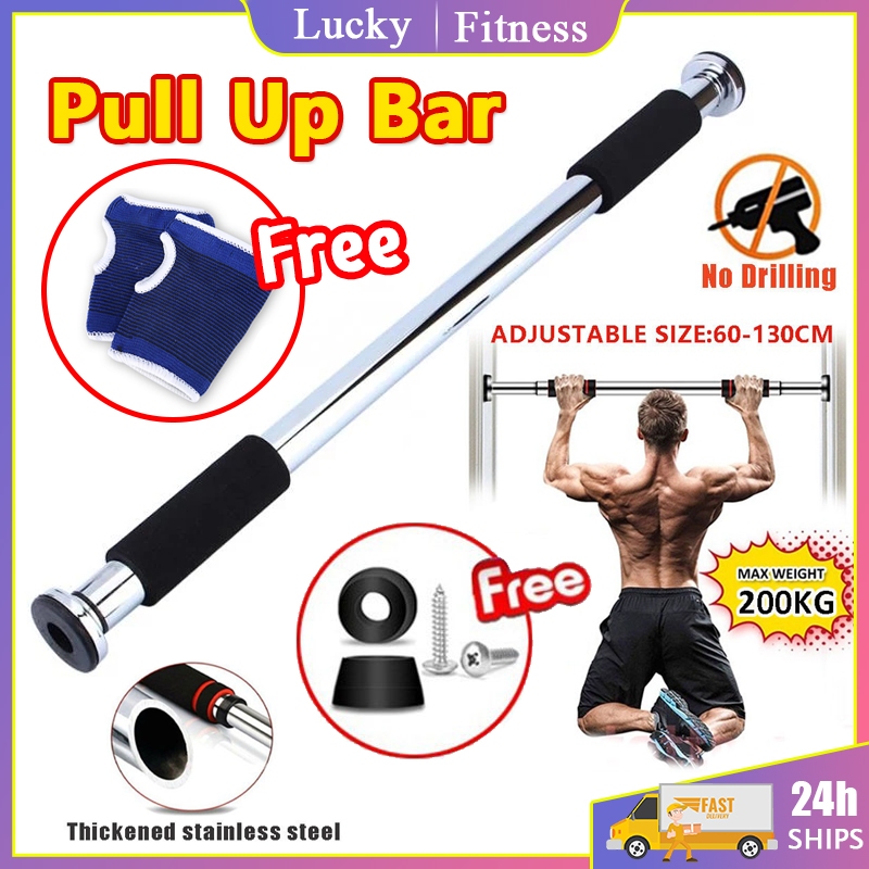 Adjustable Doorway Pull Up Bar Fitness Door Way Chin Up Horizontal Home Gym Exercise Workout ...
