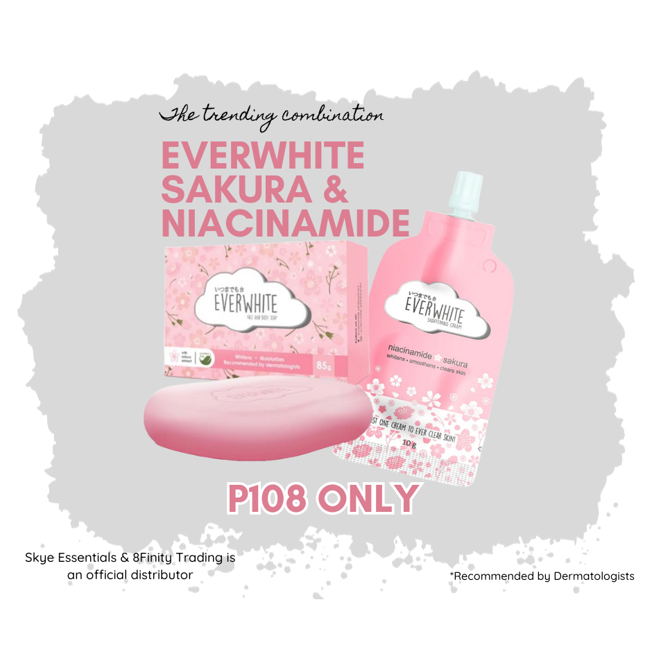 Everwhite Niacinamide Lightening Cream in 10 gram sachet and Everwhite ...