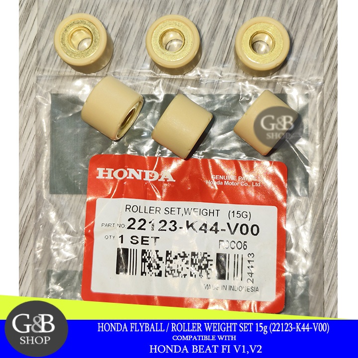 GB HONDA FLYBALL / ROLLER WEIGHT SET FOR HONDA BEAT FI V1,V2 (22123-K44 ...