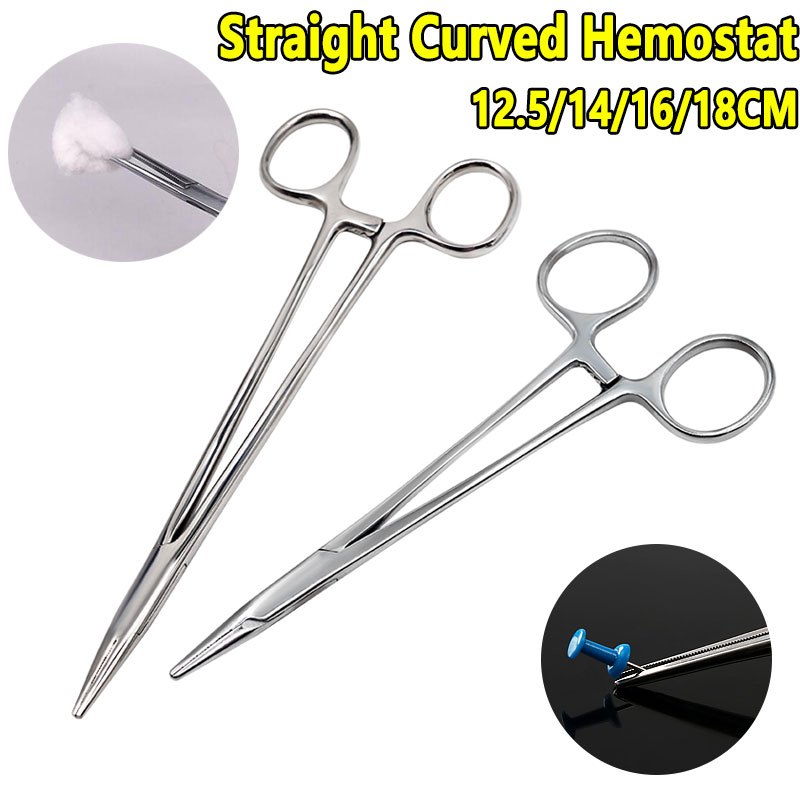 Veterinary Stainless Steel Hemostatic Clamp Forceps Straight Curved for ...