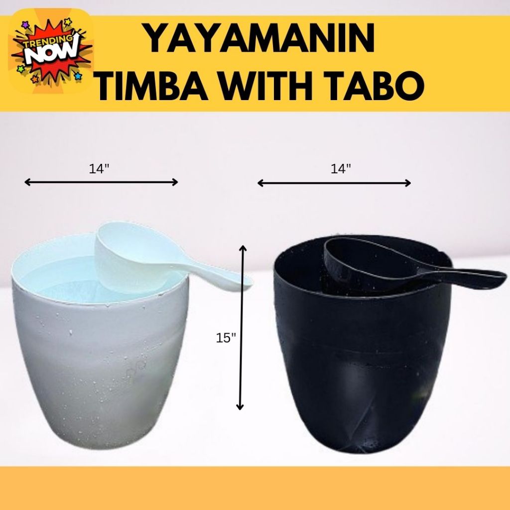 Minimalist Classy Yayamanin Timba with Tabo | White Pail Water Storage ...